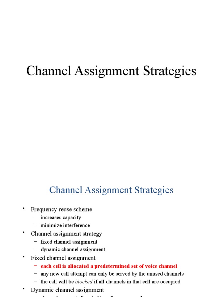 Channel Assignment Strategies | Download Free PDF | Broadcasting ...