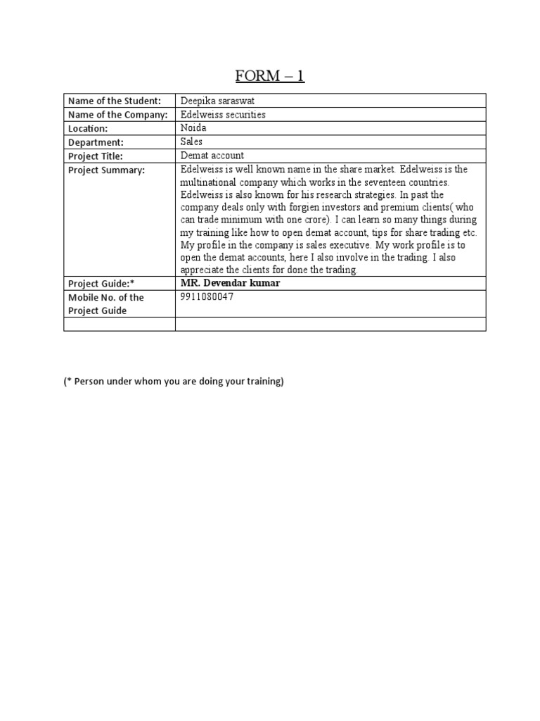 Form 1 | PDF