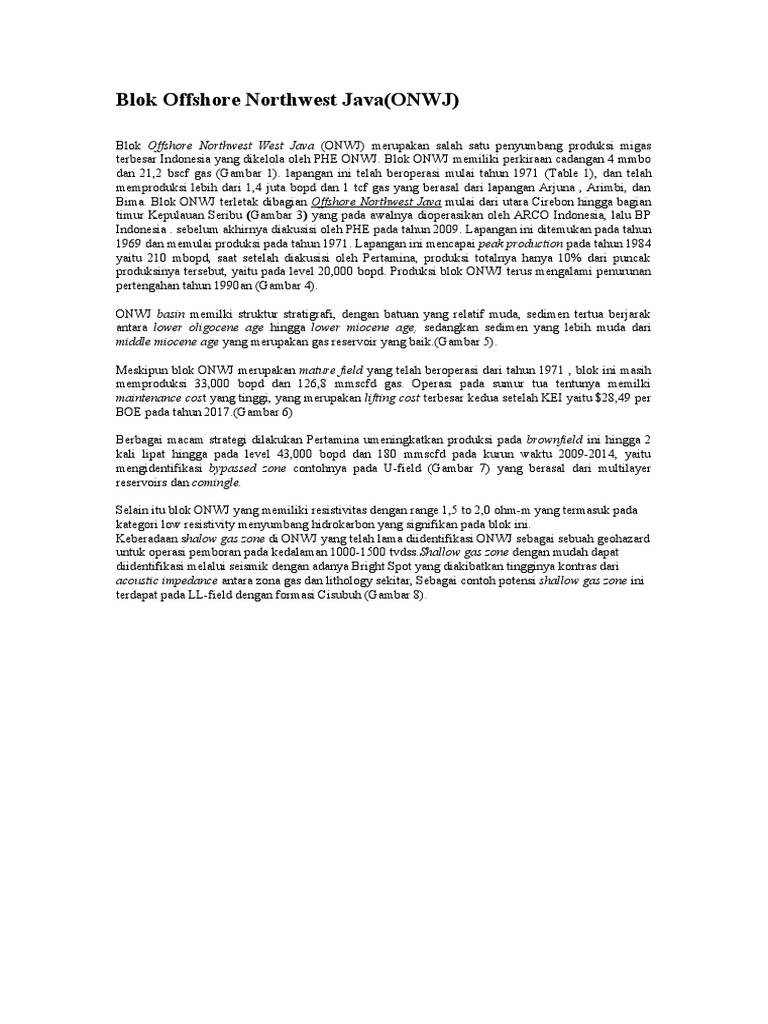 Blok Offshore Northwest Java | PDF