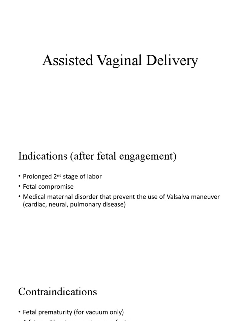 Assisted Vaginal Delivery | PDF | Childbirth | Preterm Birth