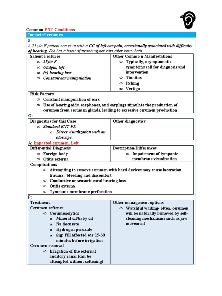 (APJ) Common ENT Cases | PDF | Otorhinolaryngology | Medical Specialties