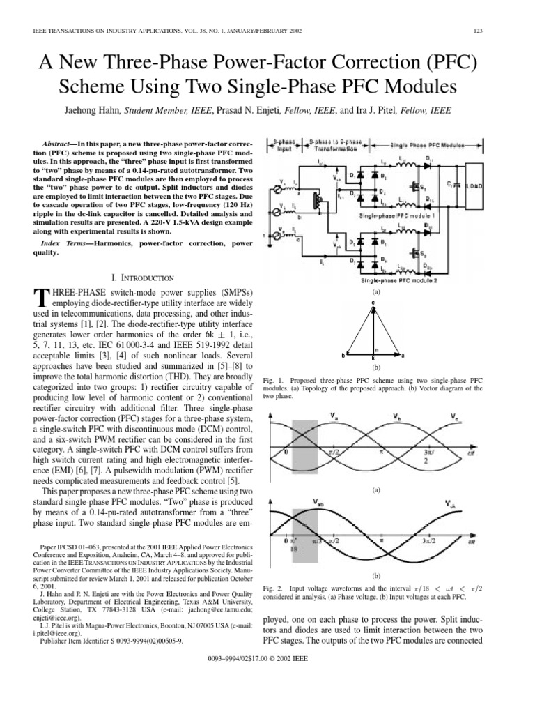 A New Three-Phase Power-Factor Correction (PFC) | PDF | Rectifier ...