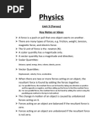 Grade 9 Physics Notes Forces Term1 2025 | PDF
