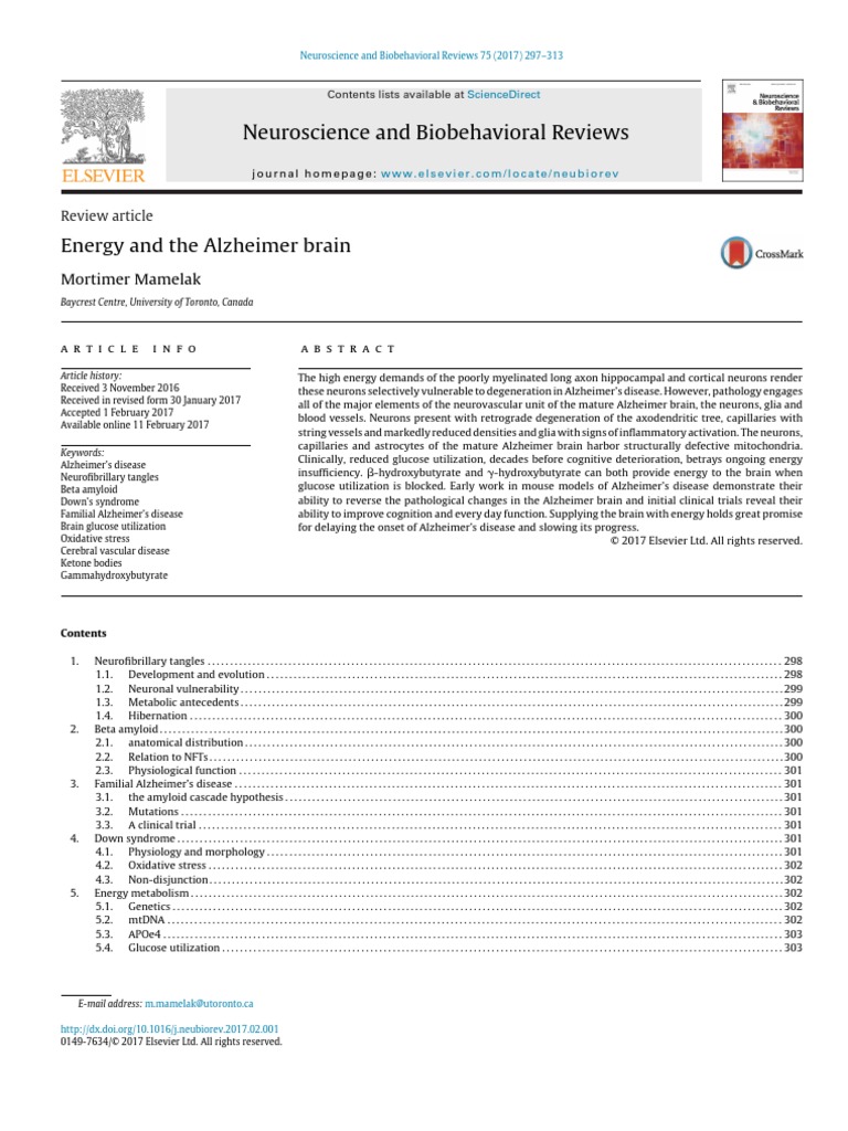 Neuroscience and Biobehavioral Reviews: Mortimer Mamelak | PDF ...