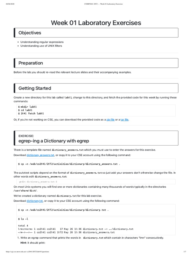 COMP2041 20T2 - Week 01 Laboratory Exercises PDF | PDF | Text File | Politics Of Australia