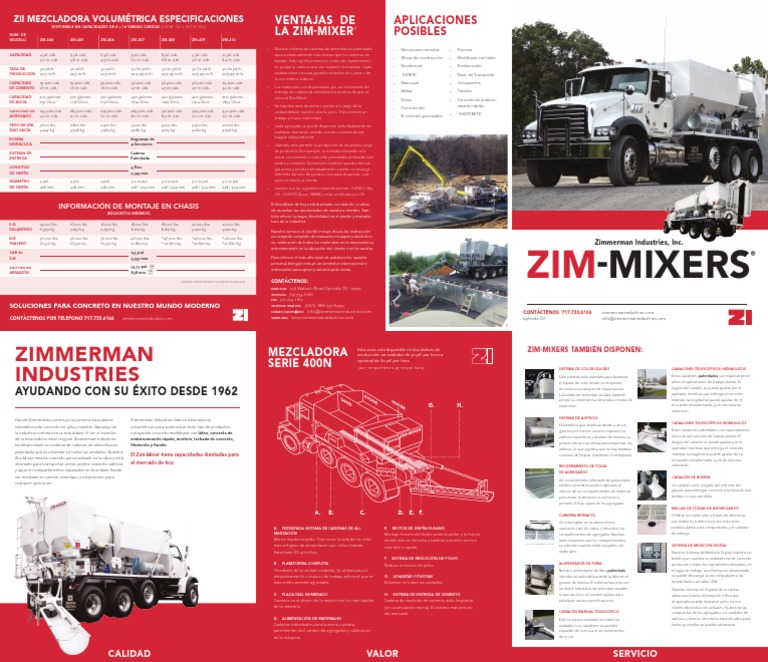 Mixers: Ventajas de La Zim-Mixer | PDF | Hormigón | Science