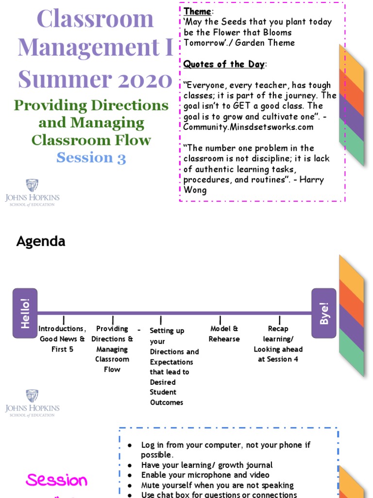 Cm-Session 3 | PDF | Classroom Management | Classroom