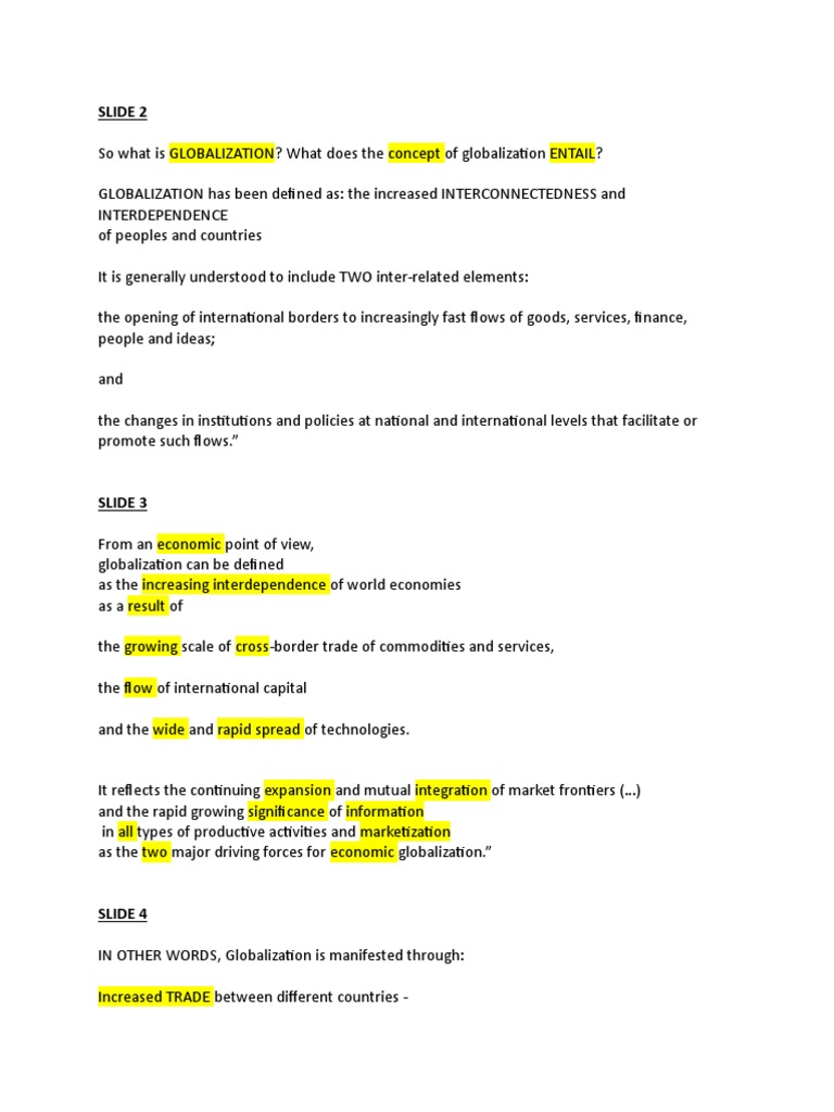 SCRIPT | PDF | Globalization | Trade