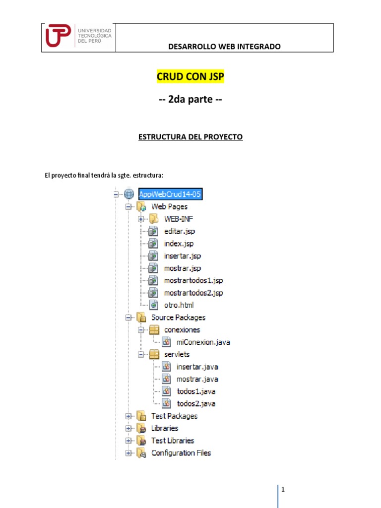 Pasos para Realizar El CRUD Con JSP - 2da Parte | PDF