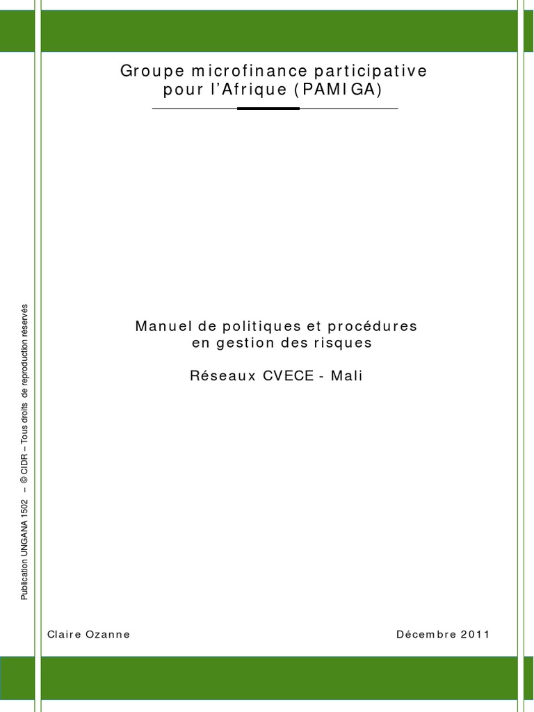 Manuel de Politiques Et Procedures Gestion Des Risques-2 1 PDF | PDF | Risque | Gestion des risques