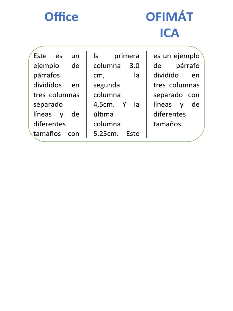 Ejemplo de texto en tres columnas | PDF