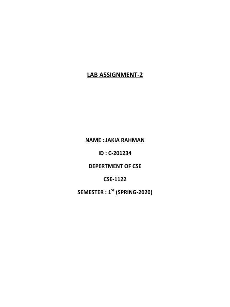 Lab 2 Assignment | Download Free PDF | Volume | Mathematical Analysis