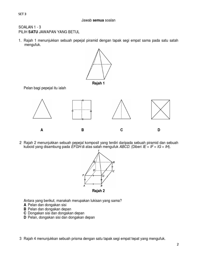 SET 3: mODUL MATEMATIK MPAK | PDF