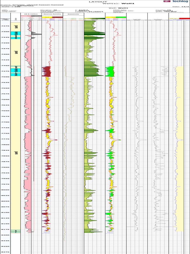 Layout Well Log Report | PDF | Geographical Technology | Scientific ...