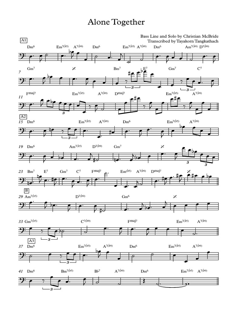 Christian McBride - Alone Together | PDF