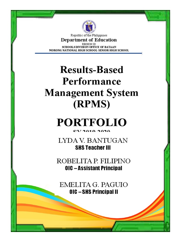 Results-Based Performance Management System (RPMS) : Portfolio | PDF