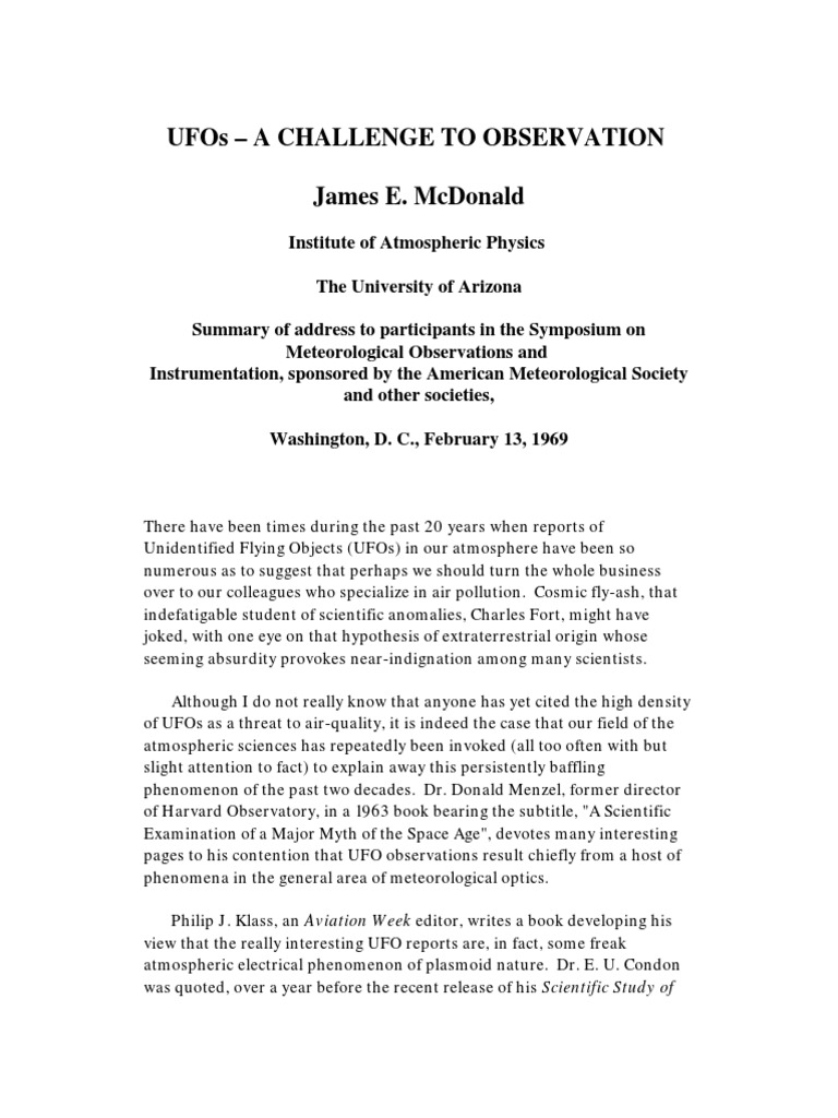 An Analysis of the Condon Report and Its Failure to Adequately Address ...