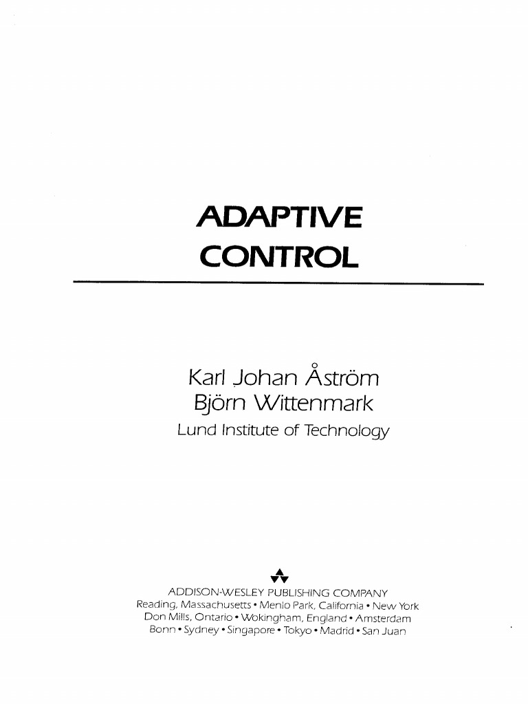 Adaptive Control - Astrom PDF | PDF