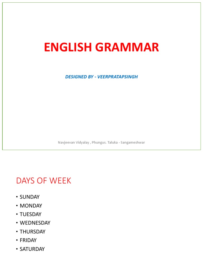 Grammar PDF | PDF