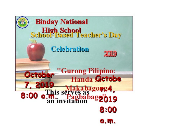 Teachers Day Celebration Sample Program Template | PDF