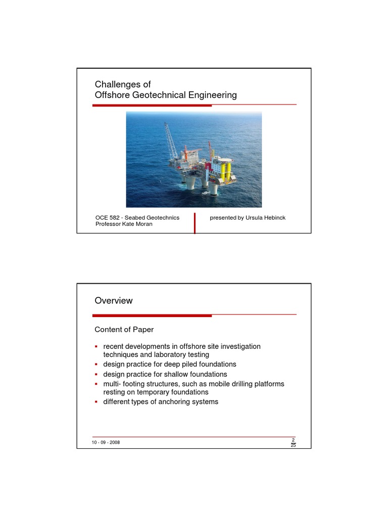 Presentation On Offshore Geotechnical en PDF | PDF | Deep Foundation ...