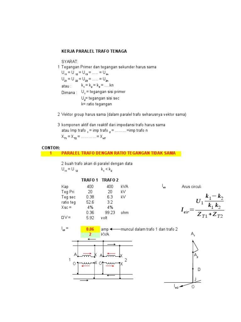 Syarat Paralel Trafo | PDF