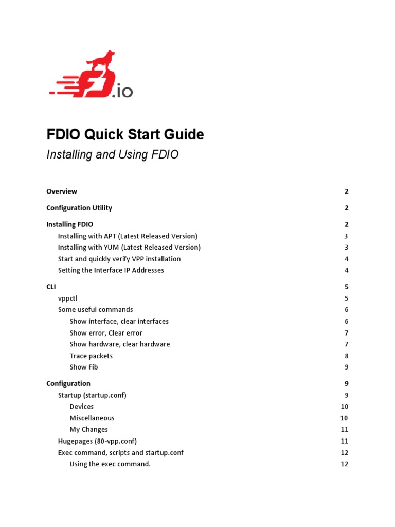 FDIO Quick Start Guide PDF | PDF | Network Interface Controller ...