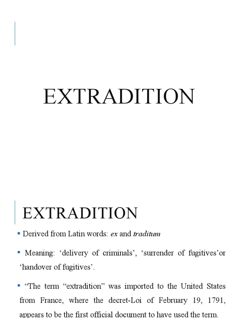Extradition | PDF | Extradition | Crime & Violence