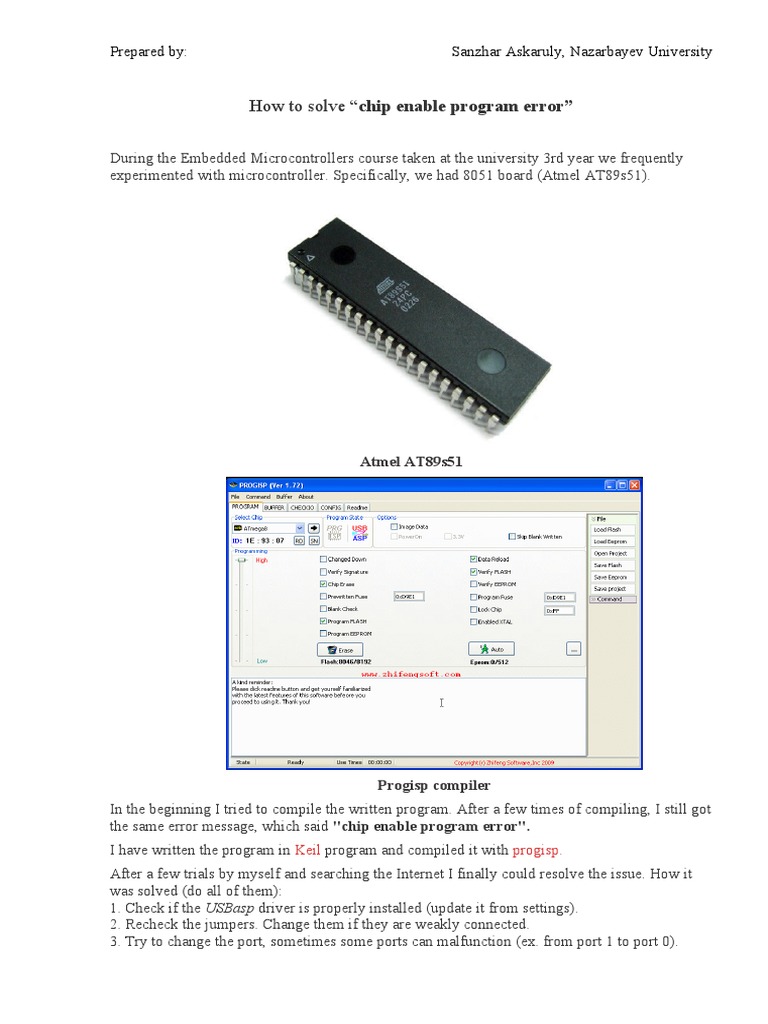 How To Solve Chip Enable Program Error I | PDF