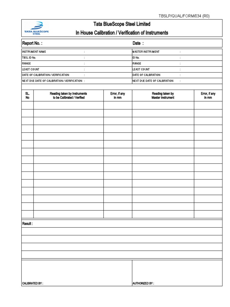 Master List of Calibration Equp.& Instr. | PDF | Calibration ...