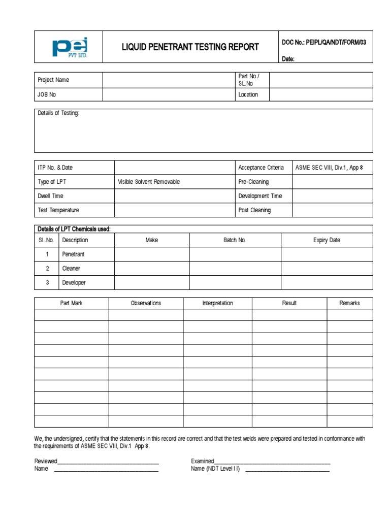 LPI. Report | PDF | Chemistry | Mechanical Engineering