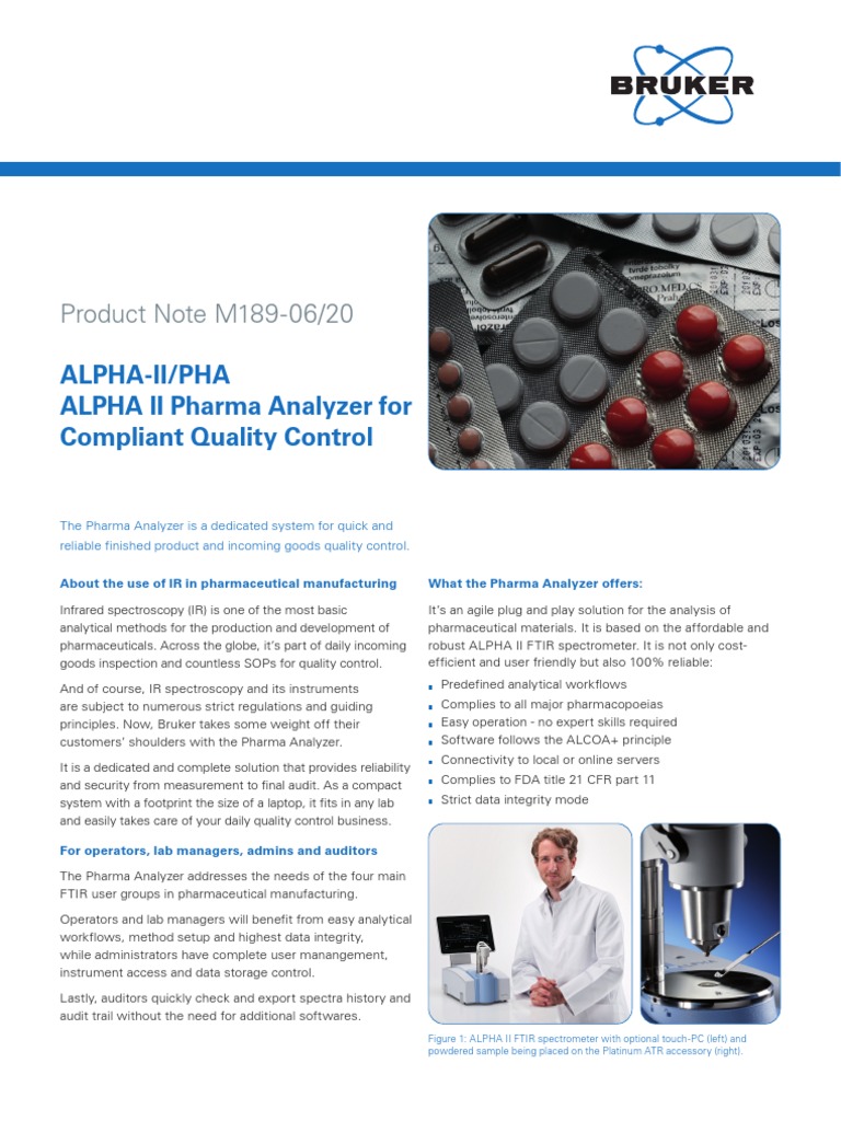 PN M189 Pharma Analyzer EN PDF | Download Free PDF | Verification And ...
