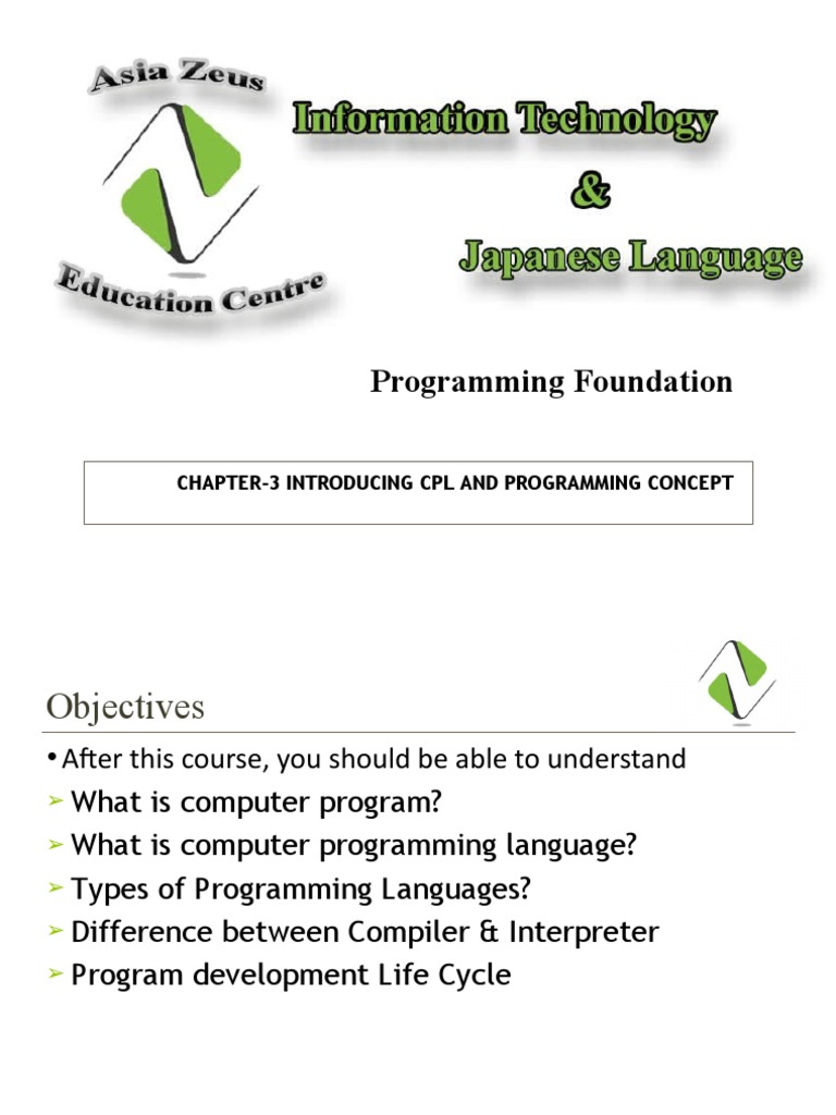 Programming Foundation: Chapter-3 Introducing CPL and Programming ...