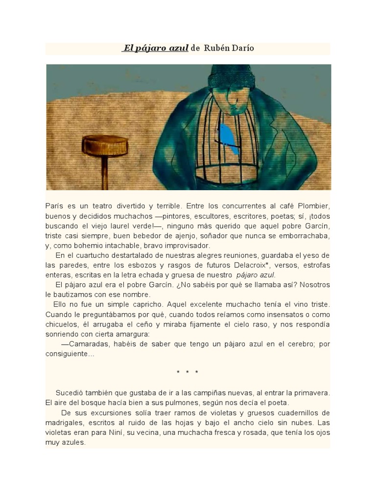 El Pájaro Azul de Rubén Darío | PDF