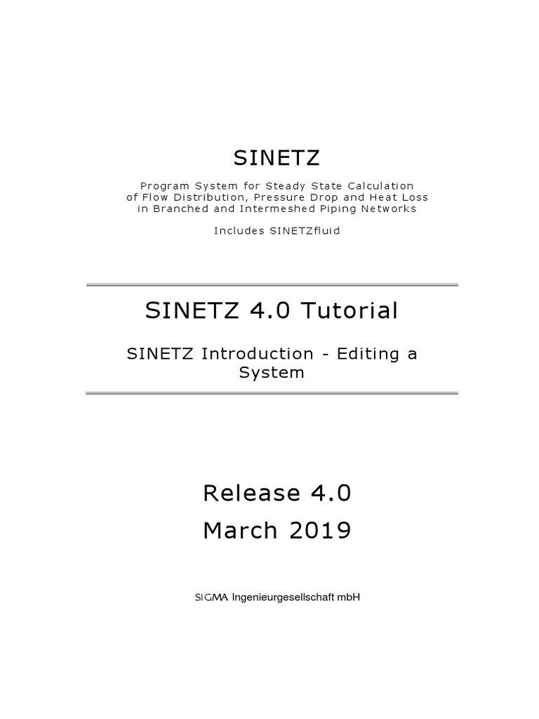 SINETZ 4.0 Tutorial | PDF | Graphical User Interfaces | Computer Program