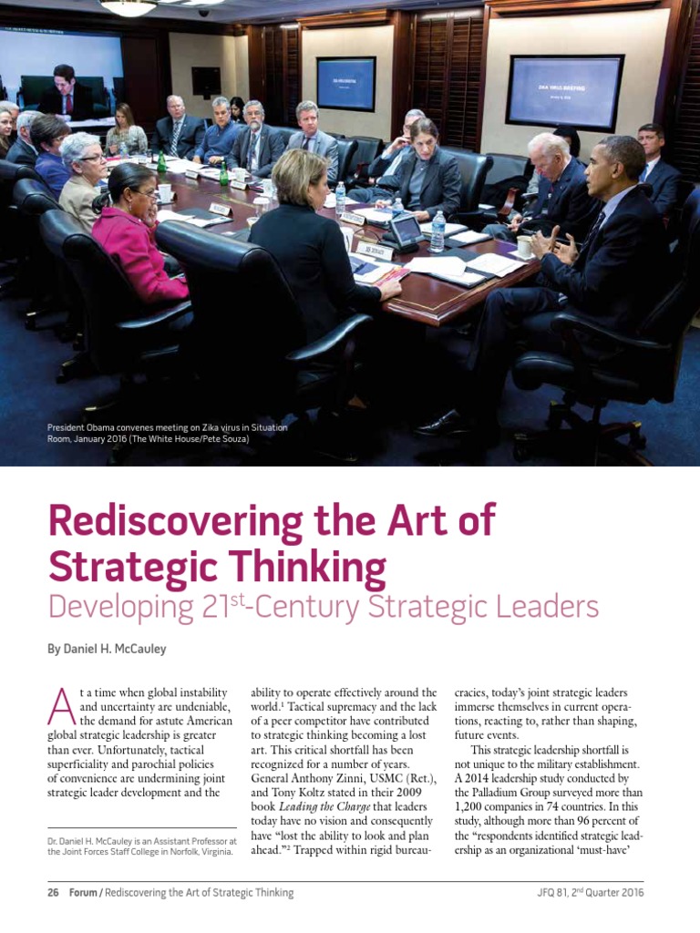 Rediscovering The Art of Strategic Thinking | PDF | Strategic ...