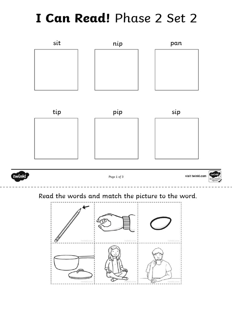 Word-Picture Matching for Kids | PDF | Language Arts & Discipline ...