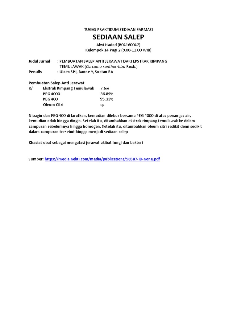 Sediaan Salep | PDF
