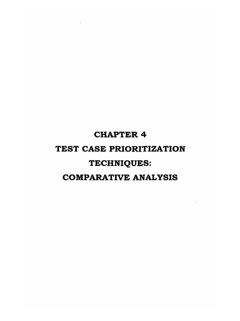 Test Case Prioritization Techniques: Comparative Analysis | PDF ...