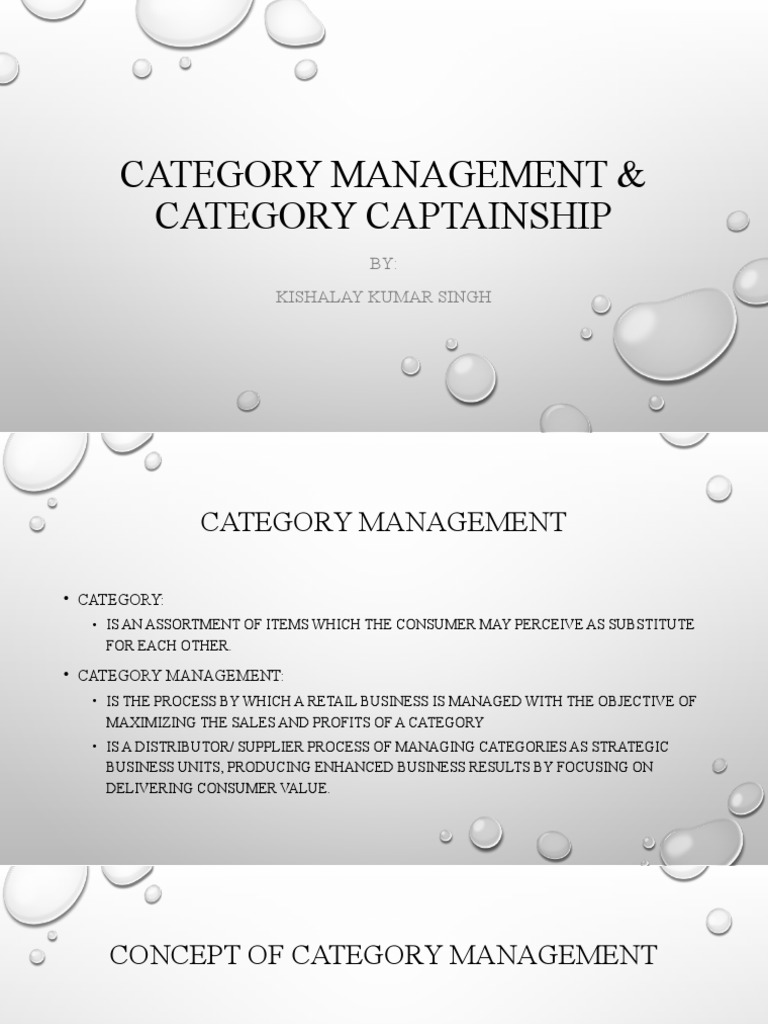 Understanding Category Management & Captainship | PDF | Strategic ...