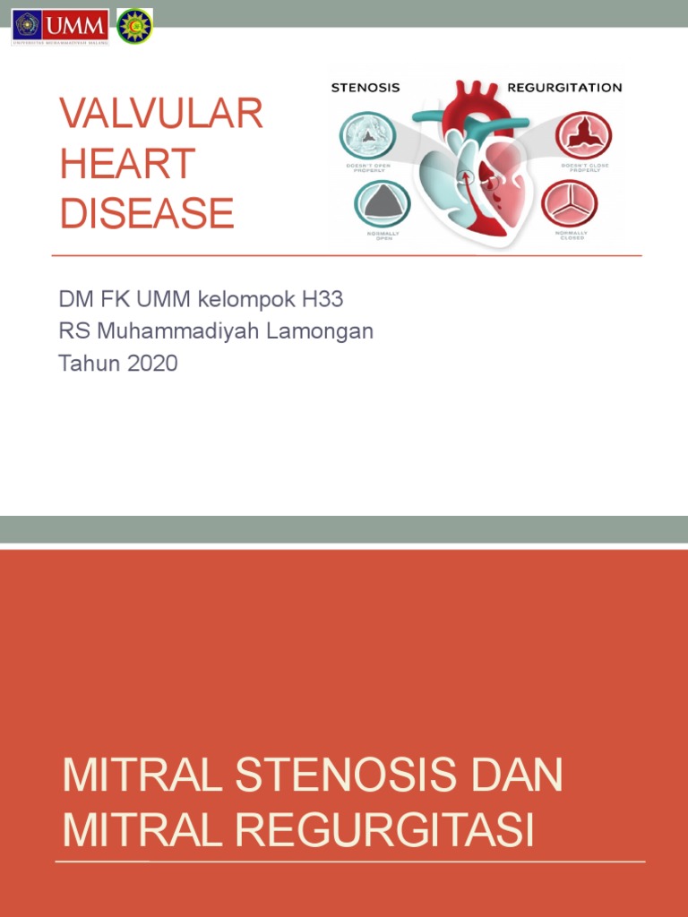 Valvular Heart Disease: DM FK UMM Kelompok H33 RS Muhammadiyah Lamongan Tahun 2020 | PDF | Heart ...
