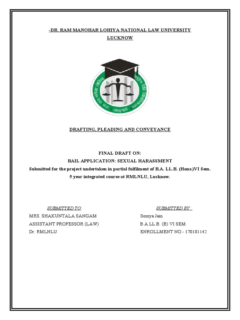 Drafting Pleading and Conveyance Final Draft | PDF | Bail | Arrest