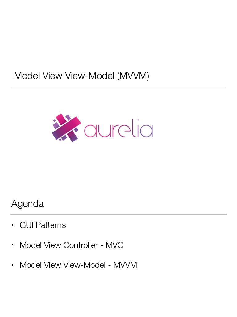 Model View View-Model (MVVM) | Download Free PDF | Model–View–Controller | Graphical User Interfaces