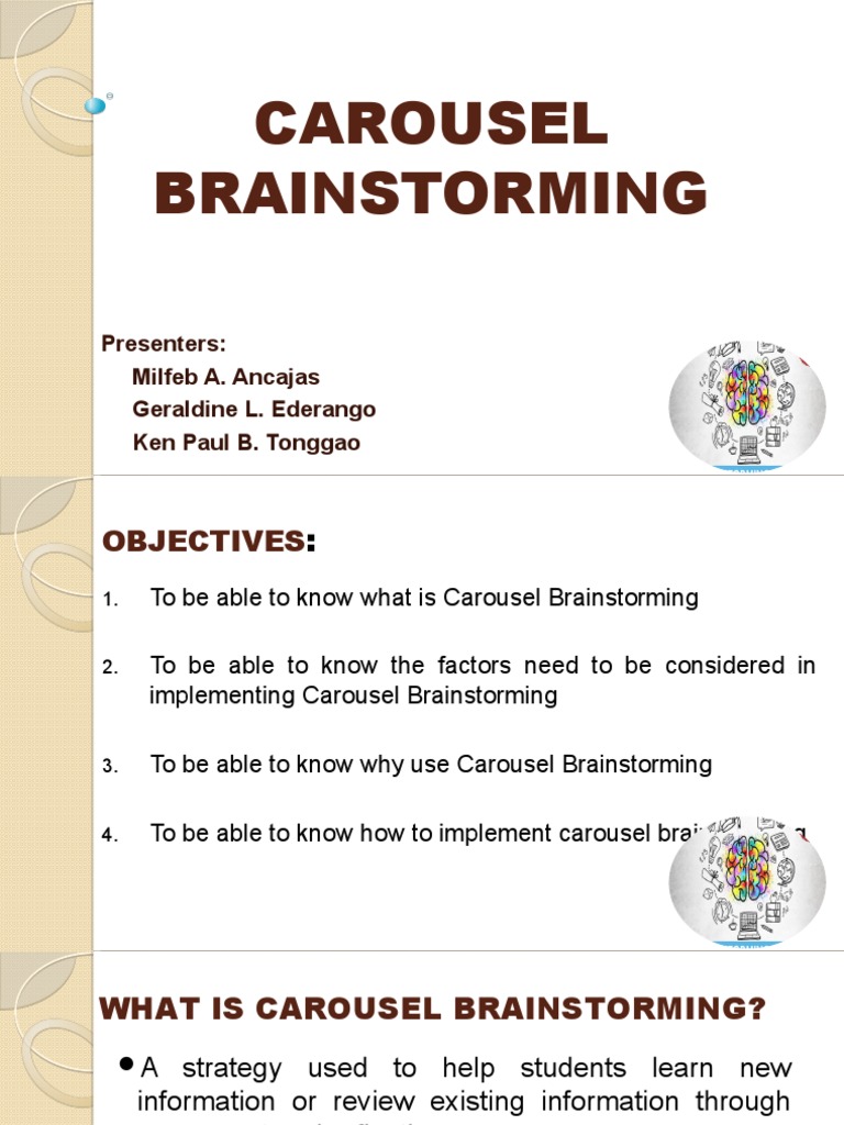 Carousel Brainstorming in Education | PDF | Brainstorming | Question