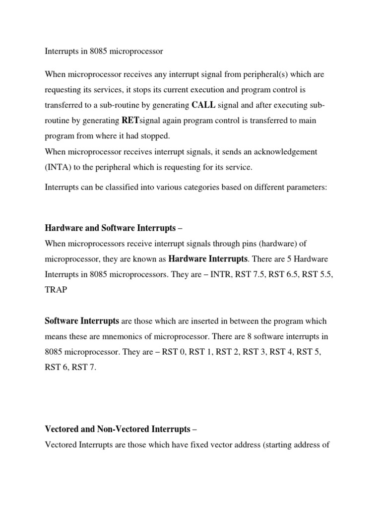 Hardware and Software Interrupts | PDF | Business | Computers