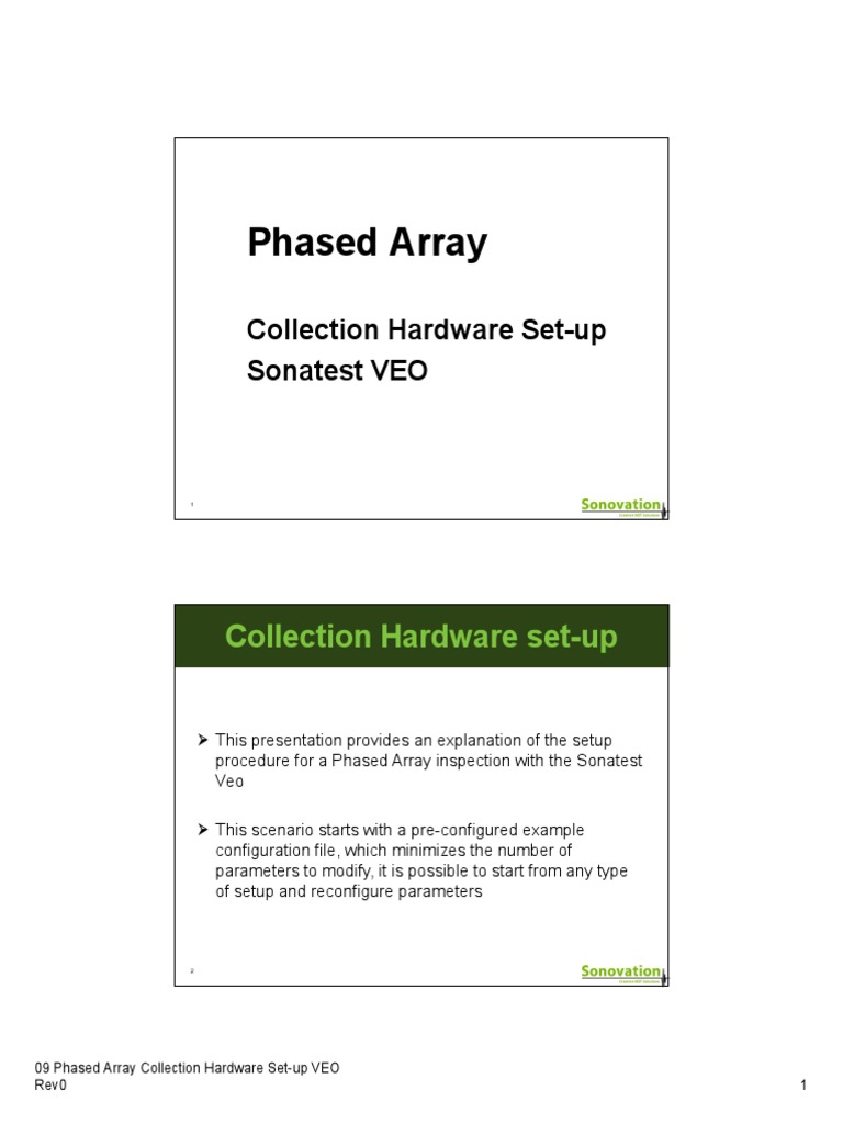 09 Phased Array - Collection Hardware Set-Up - VEO - UKrev0 | PDF ...