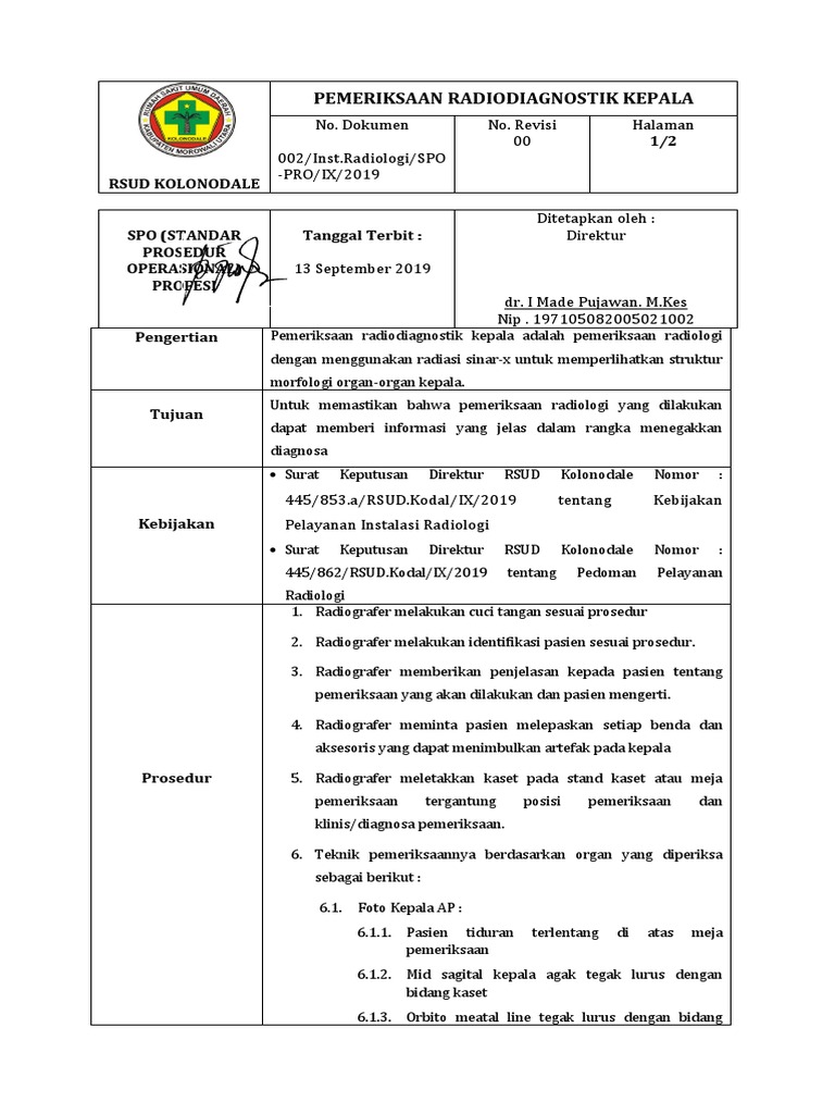 SPO Radiologi | PDF | Sains & Matematika