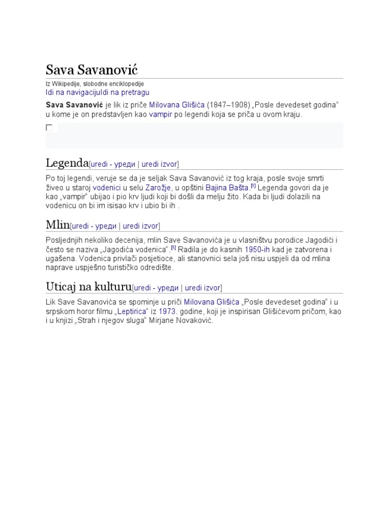 Sava Savanović | PDF