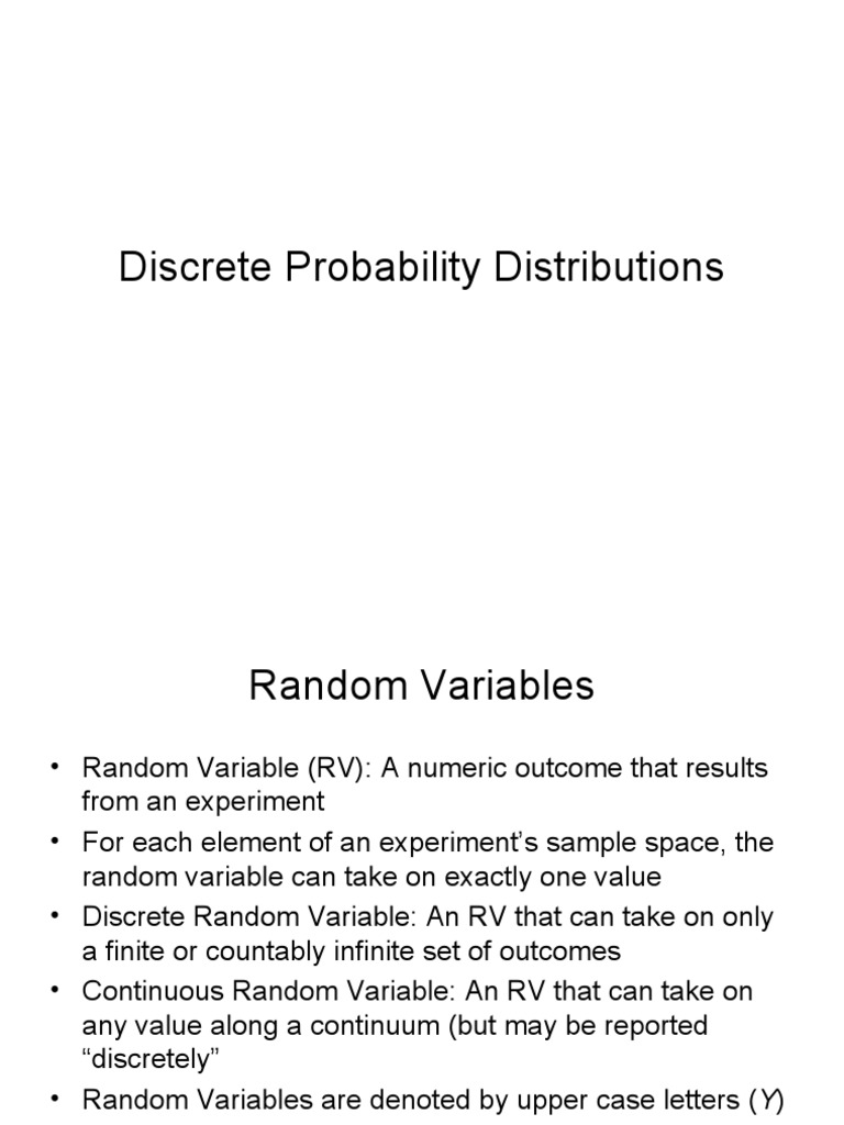 Discretepd | PDF | Probability Distribution | Random Variable