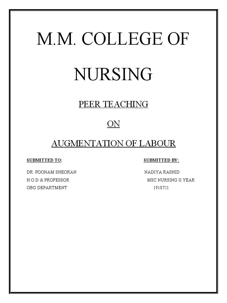 (Augmentation) Medical and Surgical | PDF | Childbirth | Human Reproduction